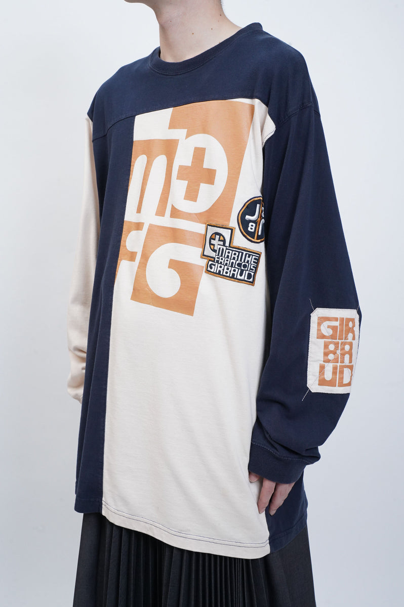"MARITHE FRANCOIS GIRBAUD" -Switched Pattern Logo L/S Tee- – MANHOLE ONLINE STORE