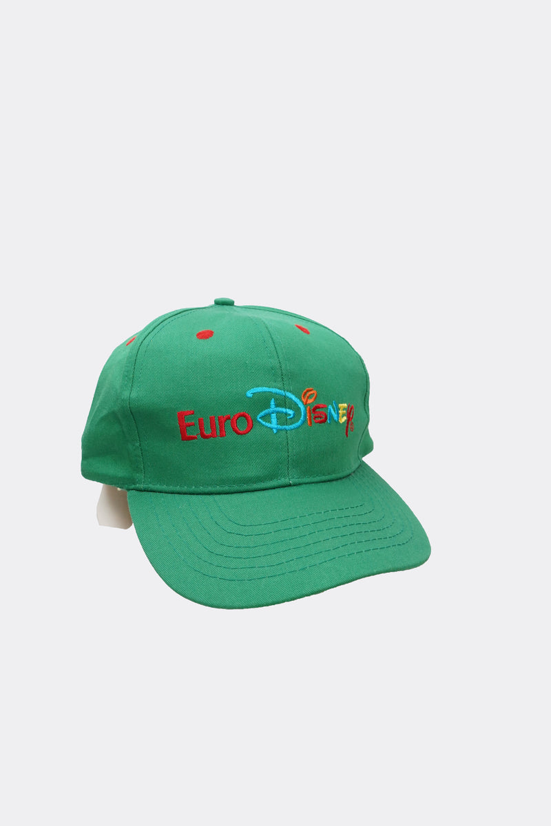 90's "Disney" -"EURO DISNEY" Logo Embroidery 6 Panel Cap- – MANHOLE ...