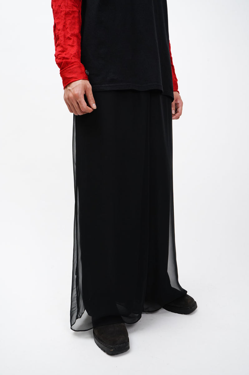 80's "PATRA" -Double Layer Poly Wide Easy Pants- – MANHOLE ONLINE STORE