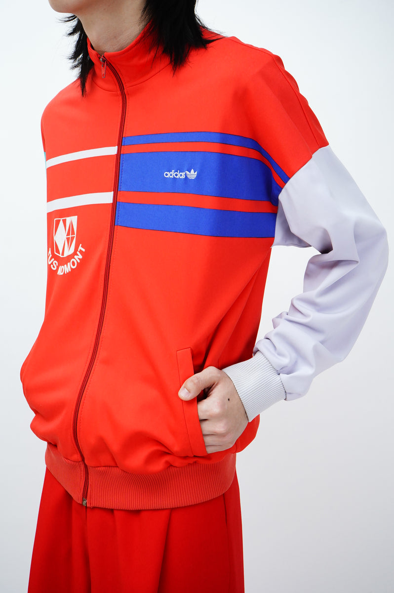 80's "adidas" -Flocky Print Track Jacket- – MANHOLE ONLINE STORE